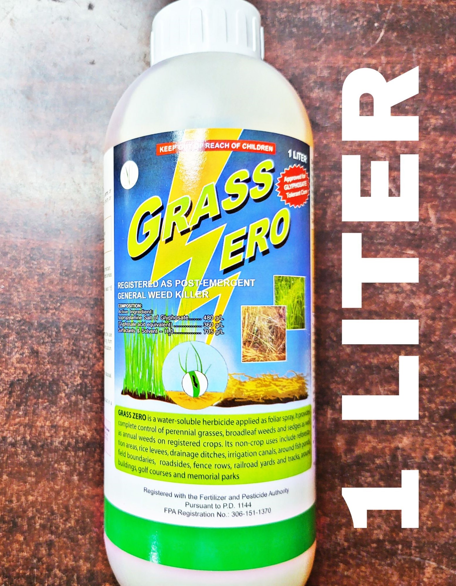 GRASS ZERO (1 LITER) GLYPHOSATE HERBICIDE by ARIES RNE - SIMILAR TO ...