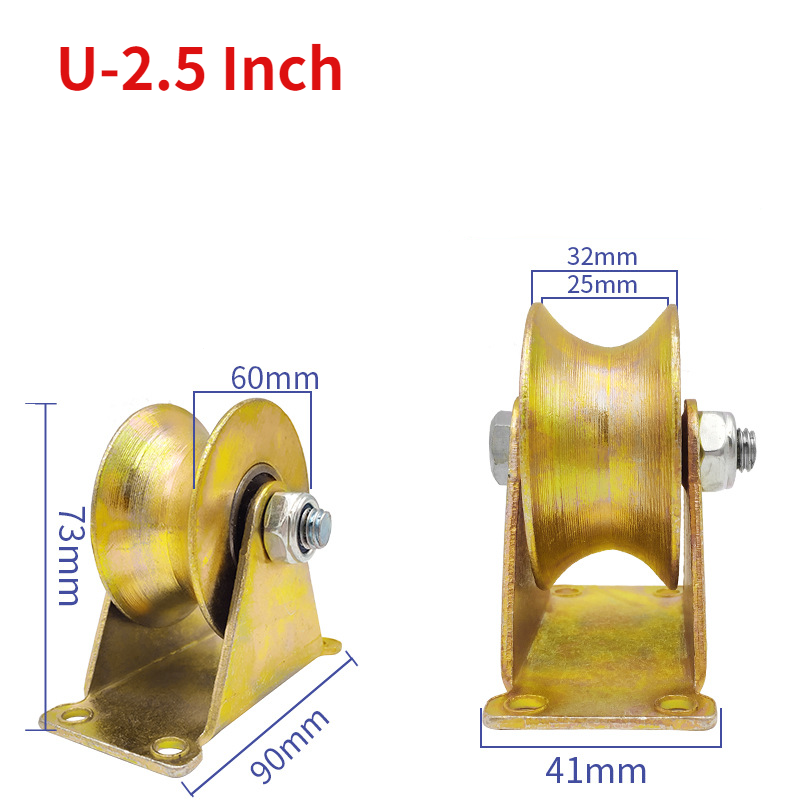 Track Wheel U-Shaped Angle Iron Pulley Bearing Heavy-Duty Geneva Wheel ...