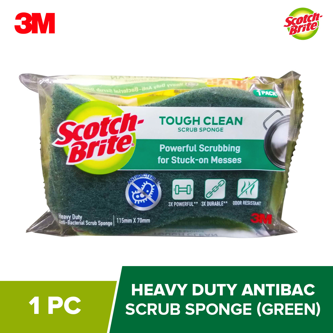 3M Scotch Brite Tough Clean Scrub Sponge Powerful Scrubbing for Stuck ...