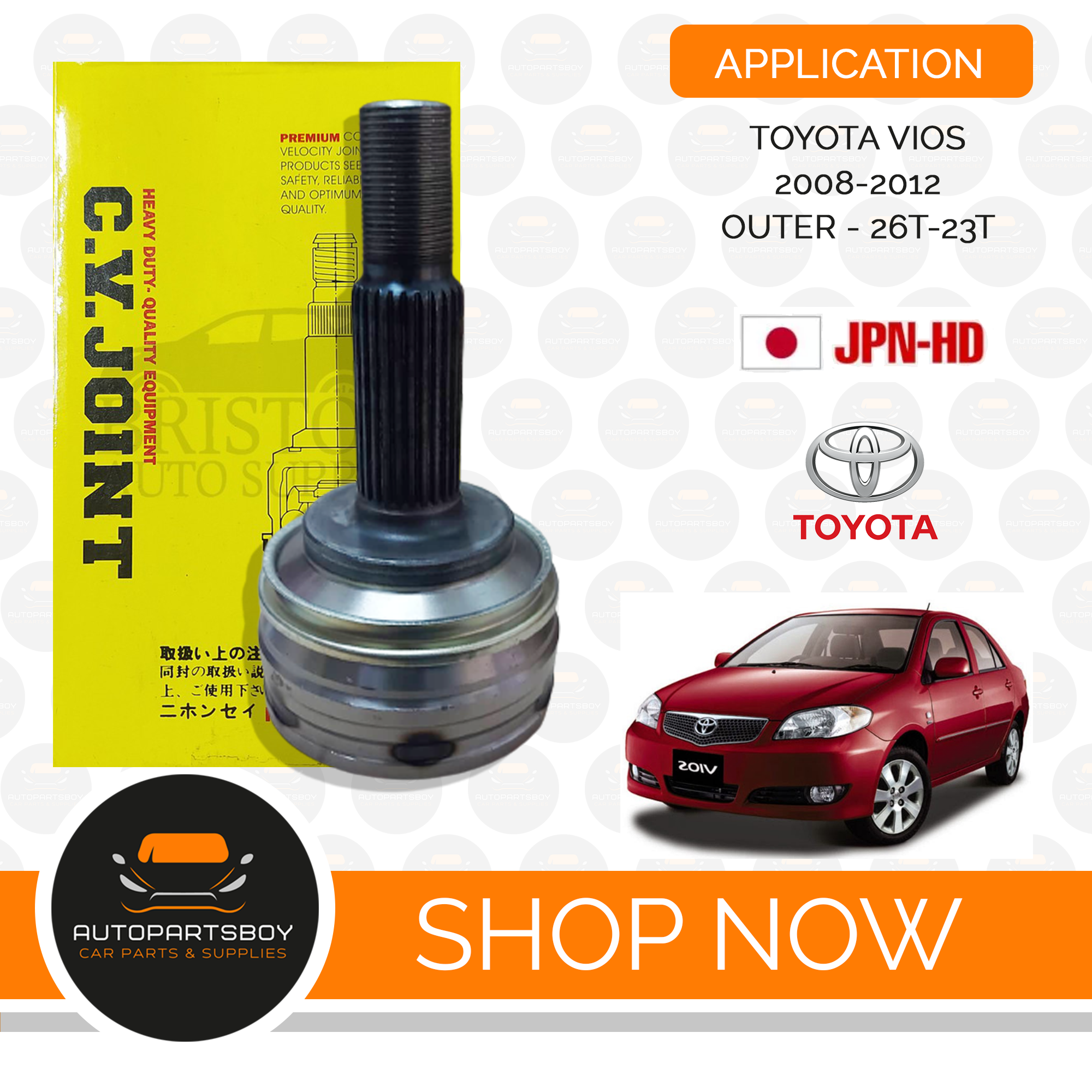 JPN OUTER CV JOINT CONSTANT VELOCITY FOR TOYOTA VIOS 2008-2012 26T x ...
