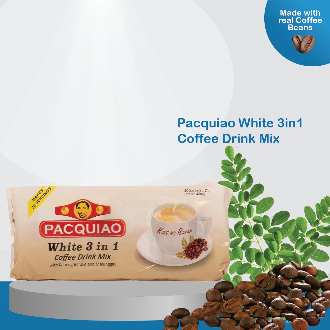 Pacquiao White 3 in 1 Coffee Poly Bag (10 Twin Pack) | Lazada PH