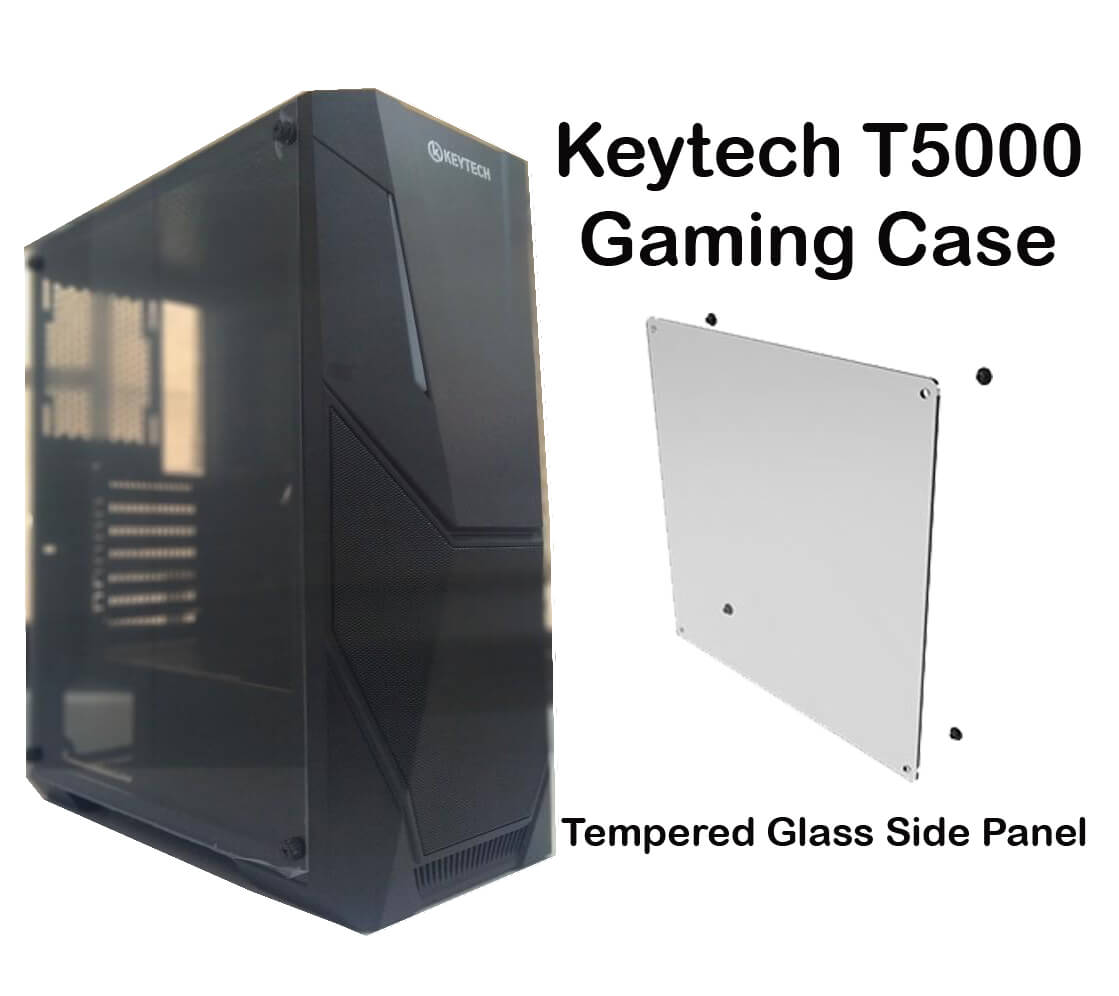 Keytech T5000 Model Series Tower Tempered Glass Side Panel ATX RGB ...