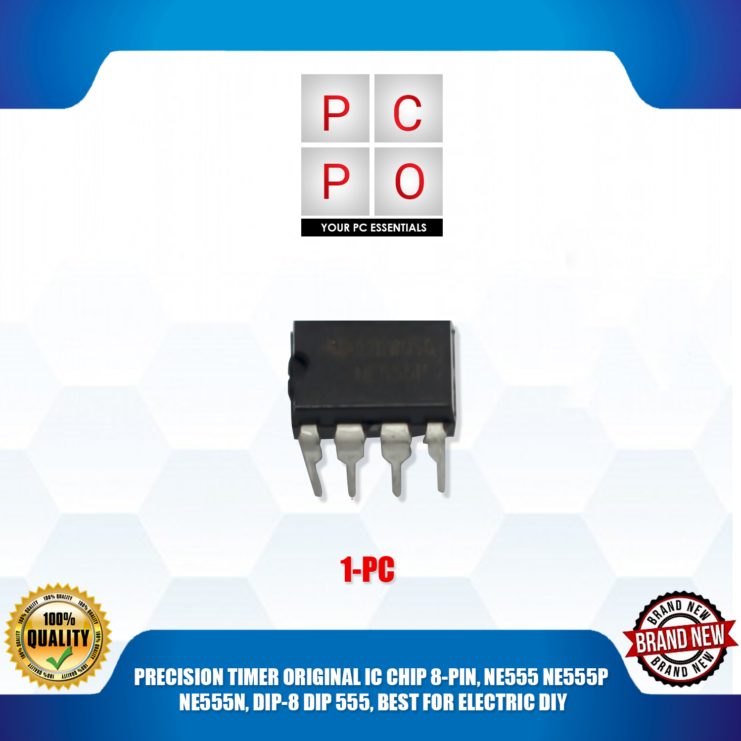 PRECISION TIMER ORIGINAL IC CHIP 8-PIN, NE555 NE555P NE555N, DIP-8 DIP 555, BEST FOR ELECTRIC ...
