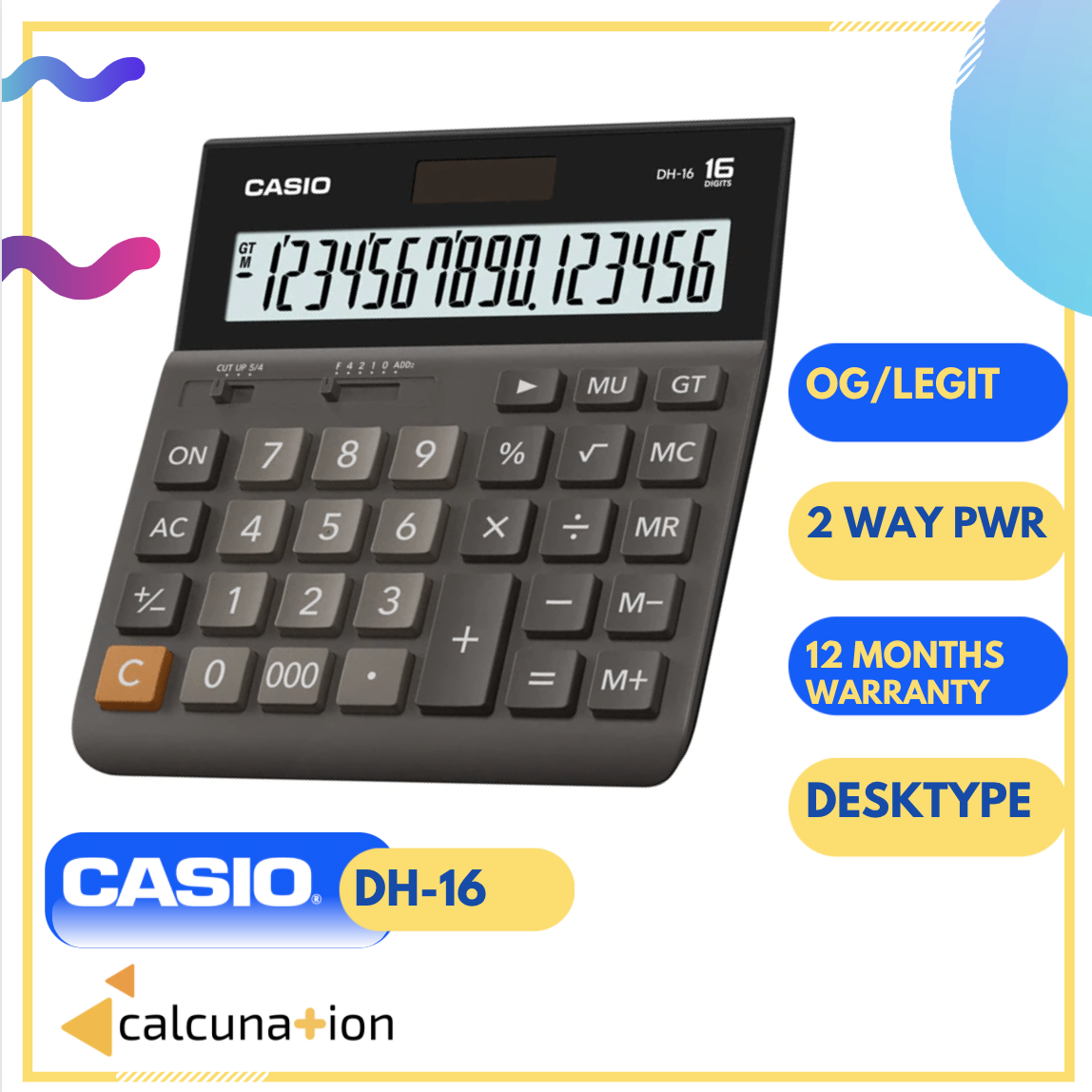 CASIO DH16 DESKTOP CALCULATOR 16 DIGITS | Lazada PH