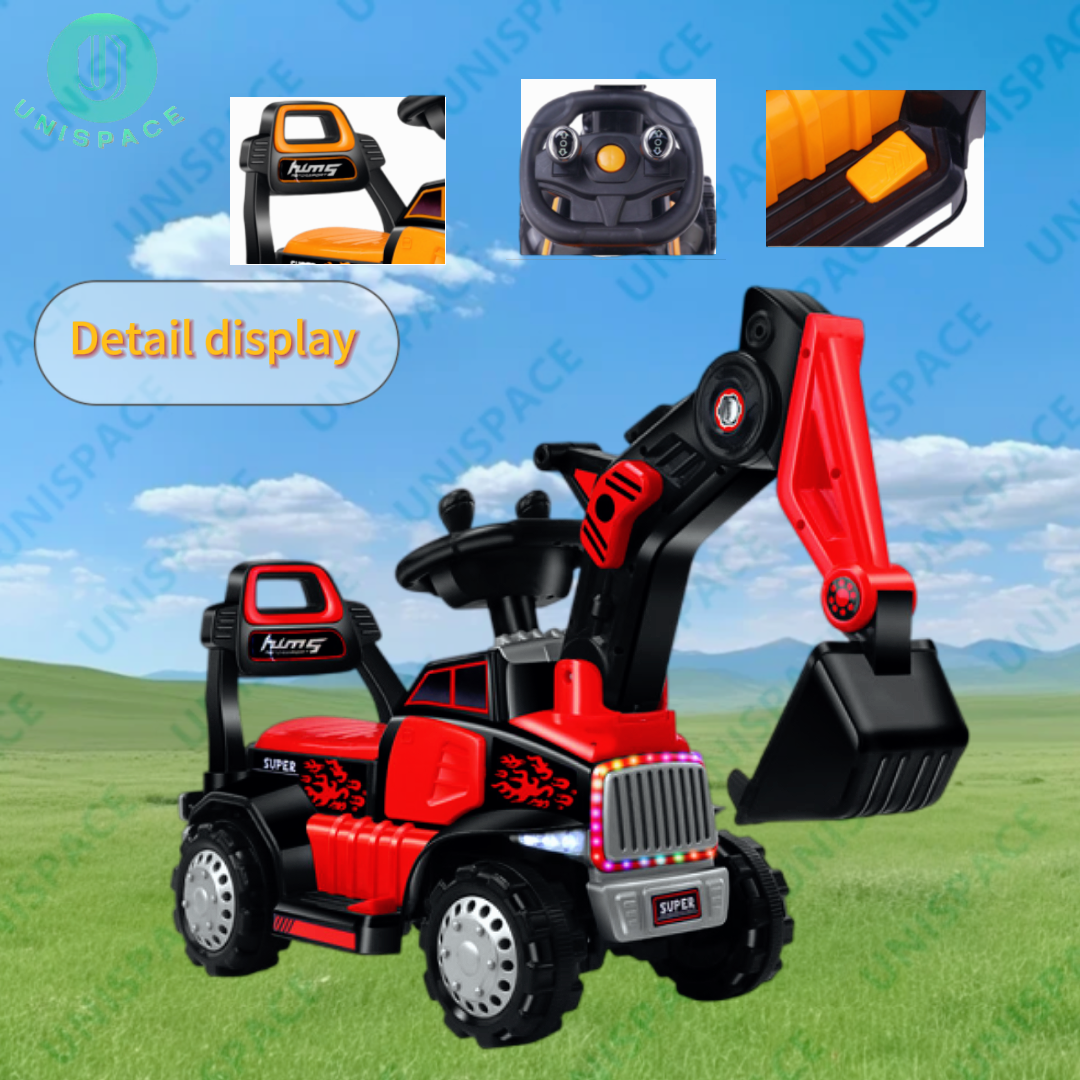 Large Escavator Ride On Car With Music Children Excavator Toy Car ...