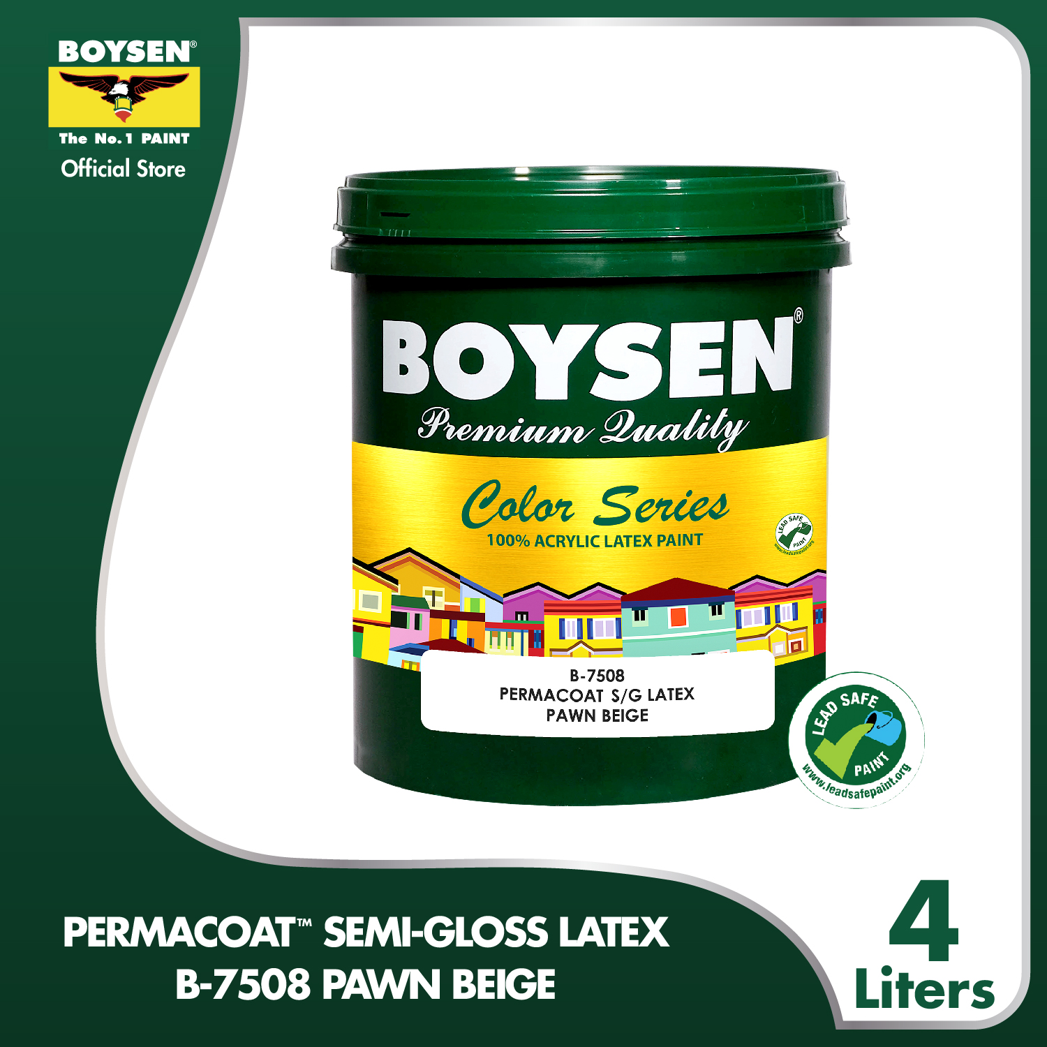 BOYSEN Permacoat Semi-Gloss Latex Pawn Beige B7508-4L | Lazada PH
