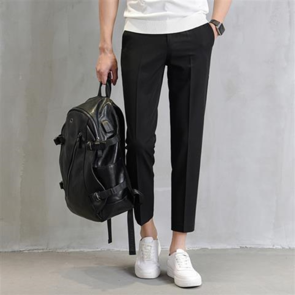 [Ready STOCK] Men's Formal Slack Pants Korean Suit Slim Fit Ankle Cut ...