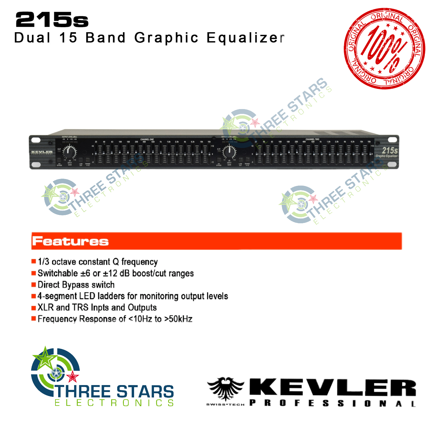 Hot Original 2021 Kevler 215S Dual 15 Band Audio Sound System Graphic Equalizer Professional ...