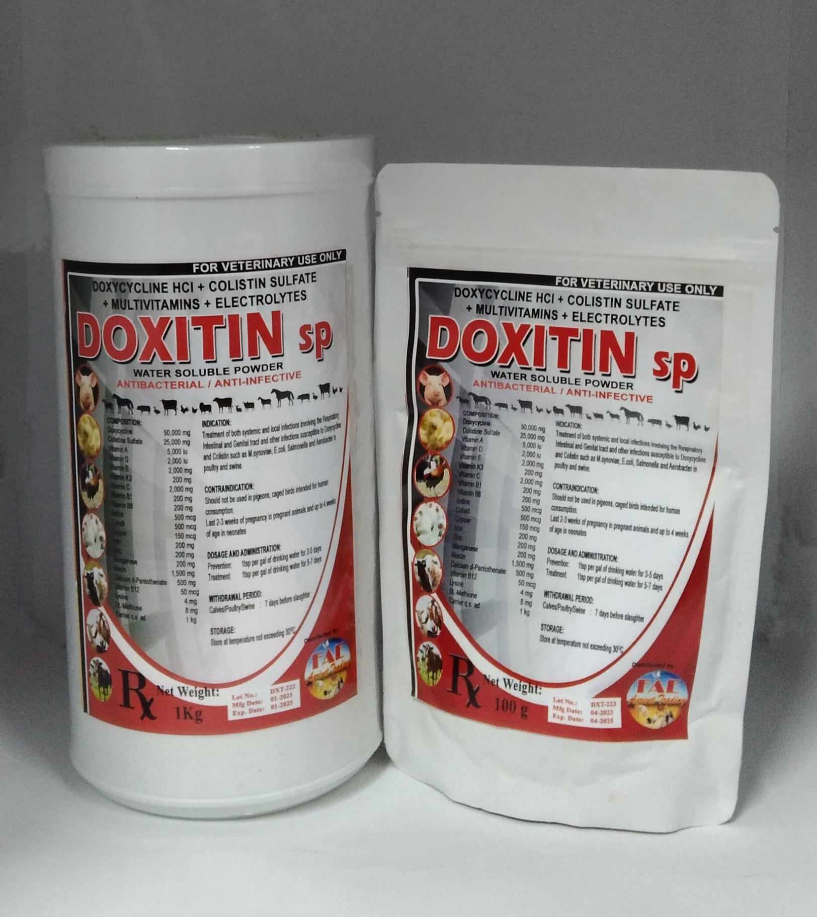 DOXYCYCLINE HCI + COLISTIN SULFATE + MULTIVITAMINS + ELECTROLYTES ...