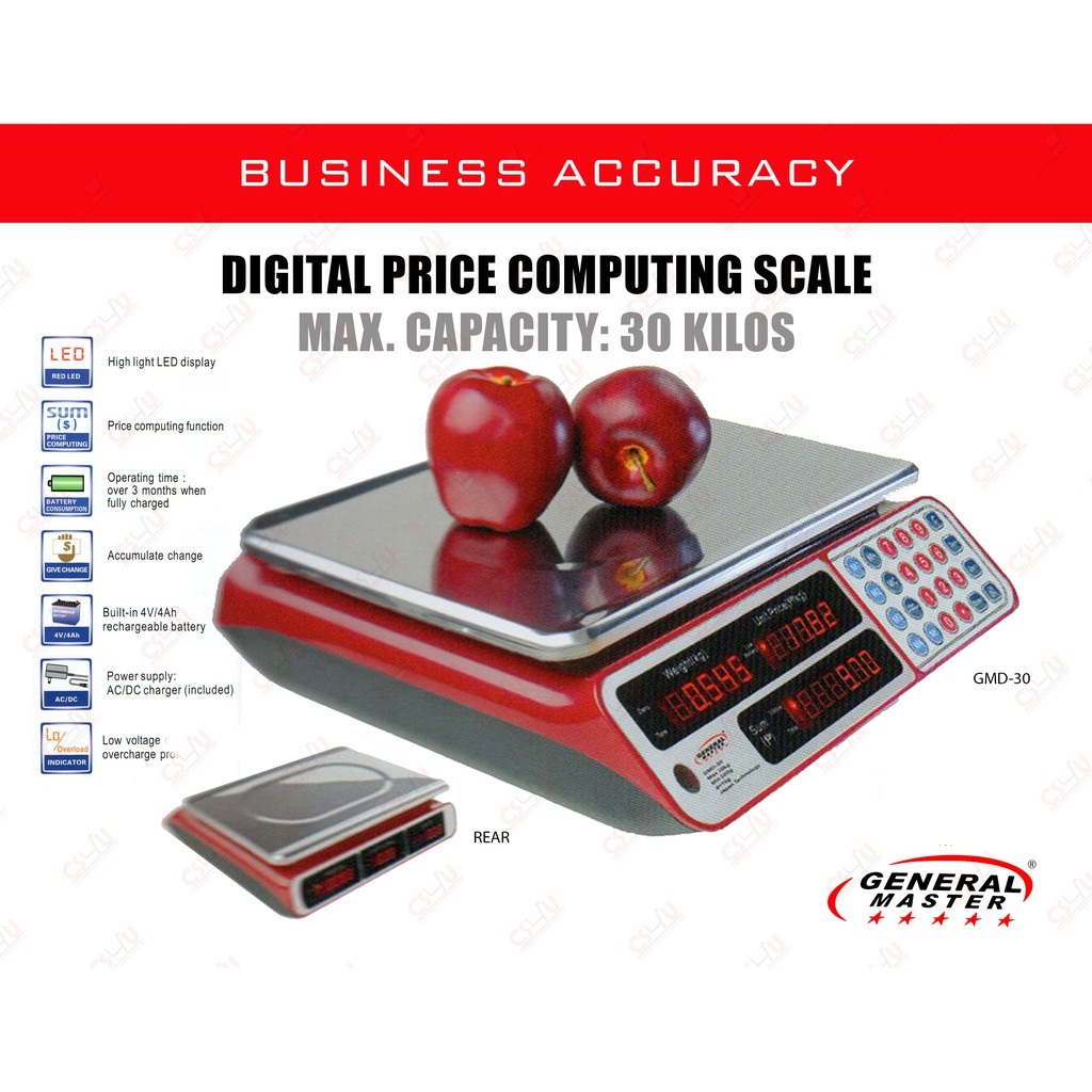 30kg General Master GMD-30 Price Computing Scale Digital Scale ...