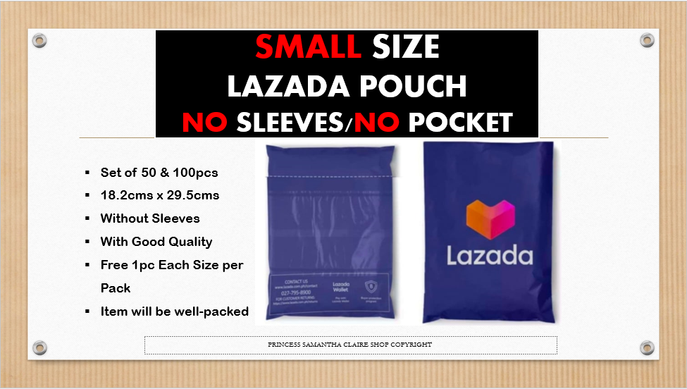 NO SLEEVES / NO POCKET SMALL Size Laz Pouch / Printed Blue Lazad Pouch ...