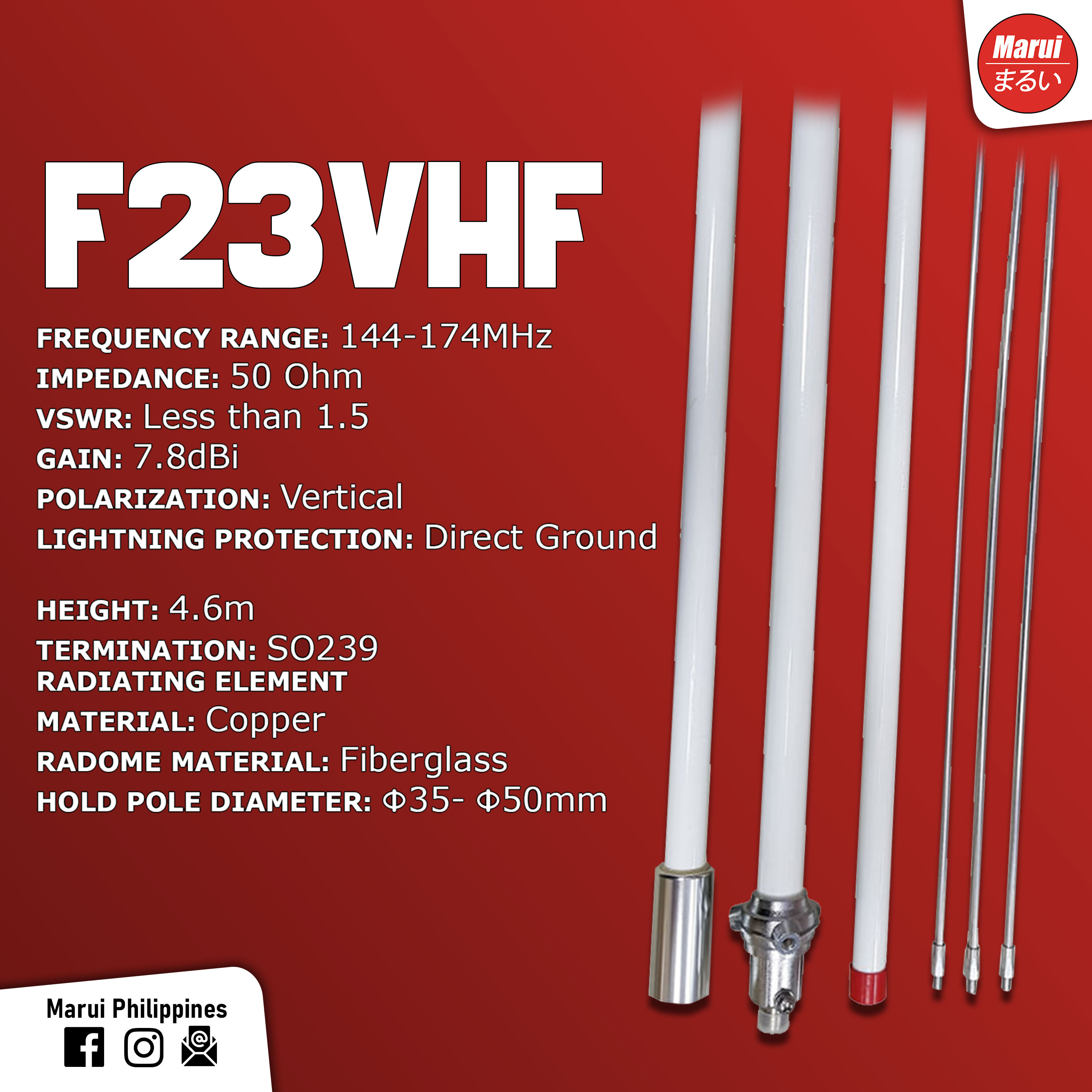 Marui F23 - VHF Antenna | Lazada PH
