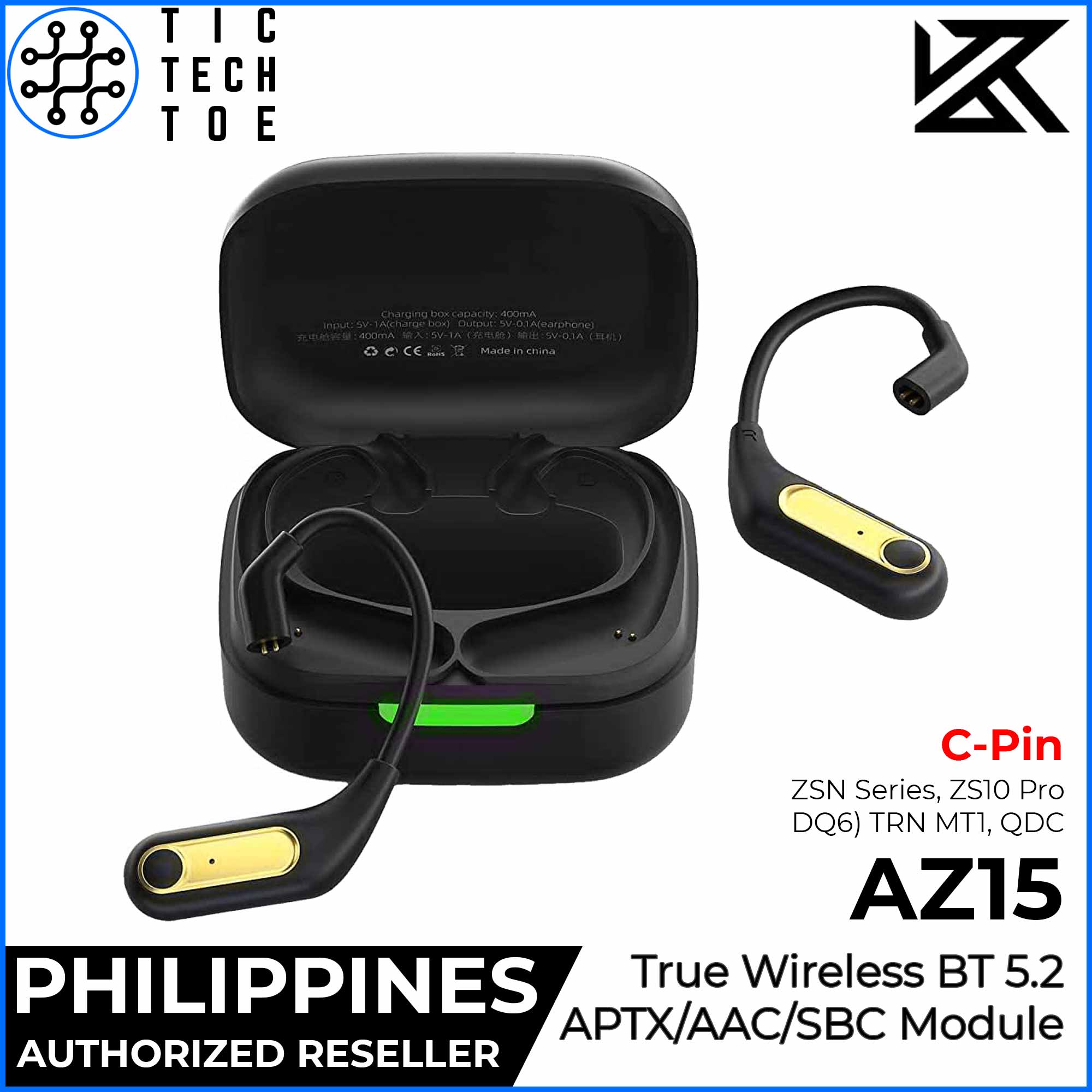 KZ AZ15 AAC/SBC/APTX True Wireless Bluetooth 5.2 Upgrade Module | Lazada PH