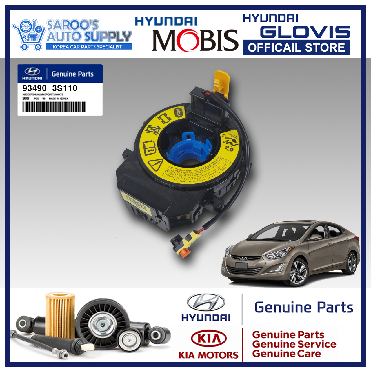 [Genuine] Clock Spring For Hyundai Elantra , rio , 2011-2016 , Original ...