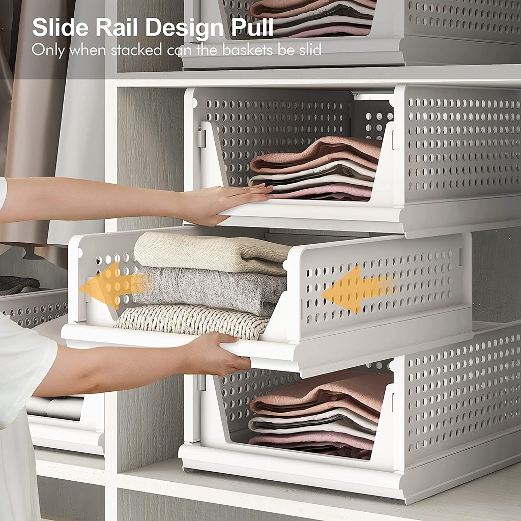 1PC Detachable Wardrobe Organizer Stackable Storage Clothes Foldable ...