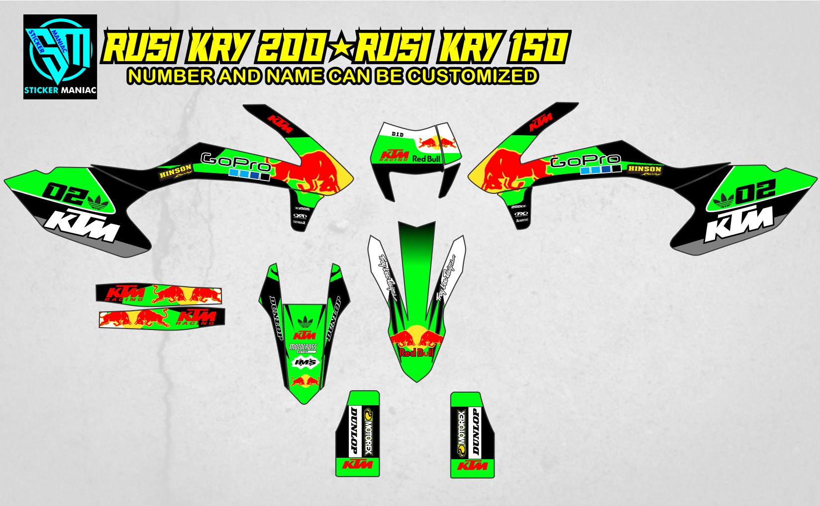 Rusi kry 200, rusi kry 150 full body decals | Lazada PH