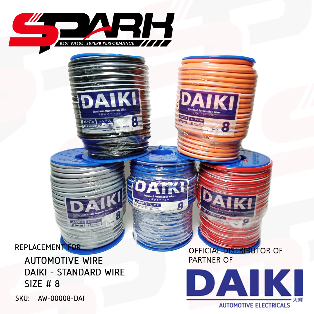 Auto Wire Automotive Wire DAIKI AWG#8 Japan Standard Striped Colors ...
