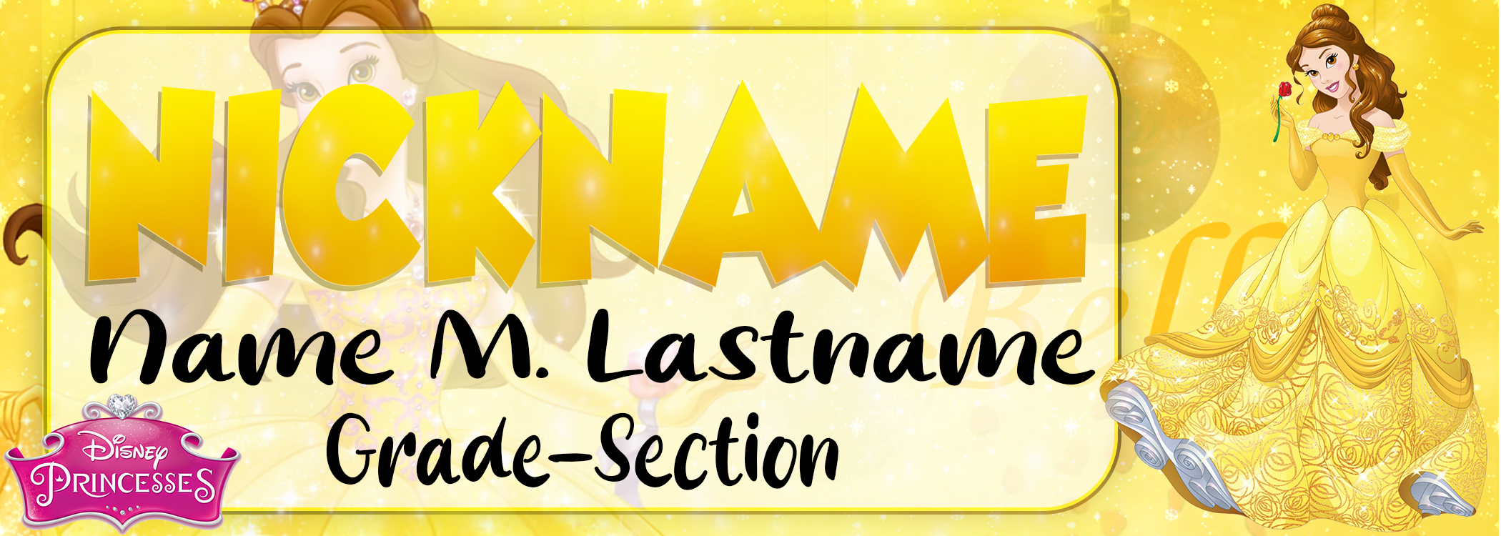 PVC Name Tag Back2Back Print with Character Corner Cut with ID Lace for ...