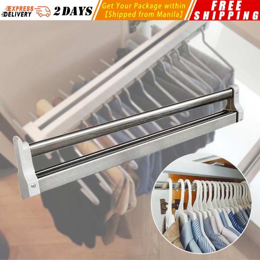 Clothes-Rack Top Install Trousers Rack Telescopic Pants Rack Push-pull ...