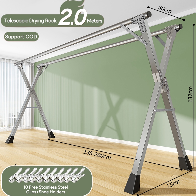 MOK sampayan Foldable sampayan Indoor Outdoor Rack 240x75x140CM Heavy ...