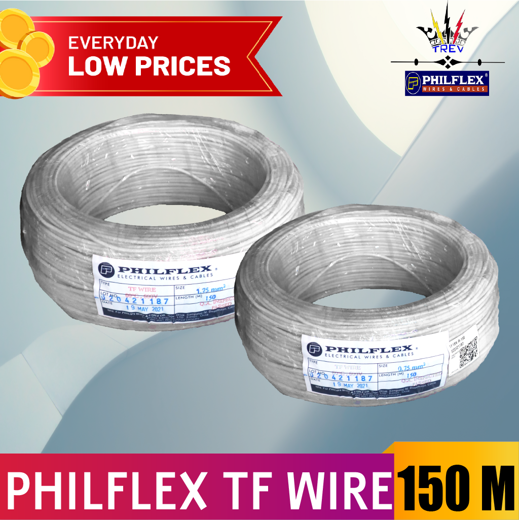 TREV Philflex TF Stranded Wires #18/7 0.75mm² #16/7 1.25mm² (150meters ...