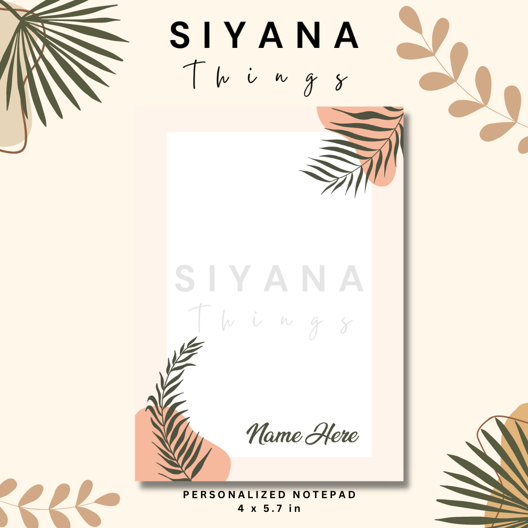 SIYANA THINGS Personalized Notepad | BOHO Designs Notepads | 4 x 5.7 ...