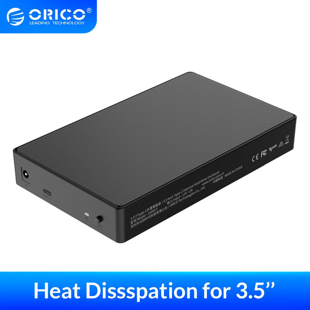 ORICO 3.5" SATA to USB C HDD Case Full Mesh Type C HDD Hard Disk Drive ...