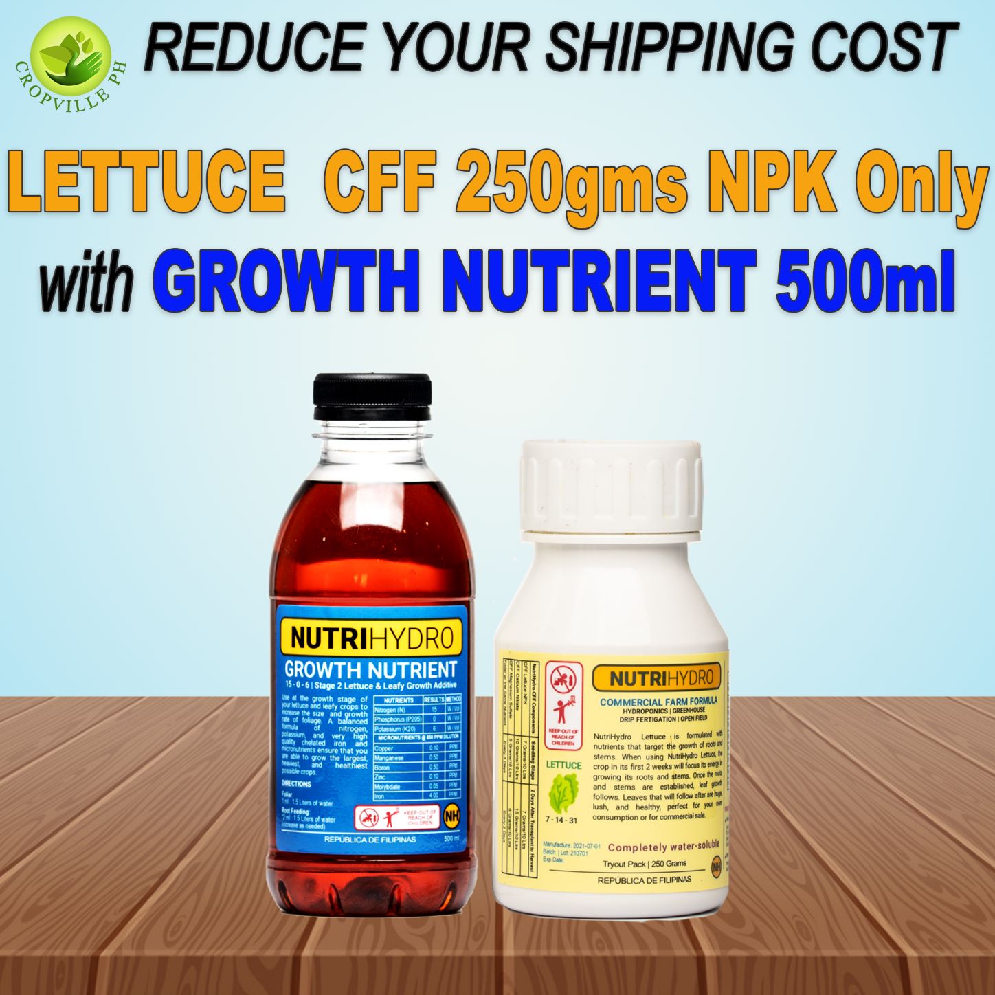 NutriHydro Lettuce CFF with Growth Nutrient Combo | Lazada PH