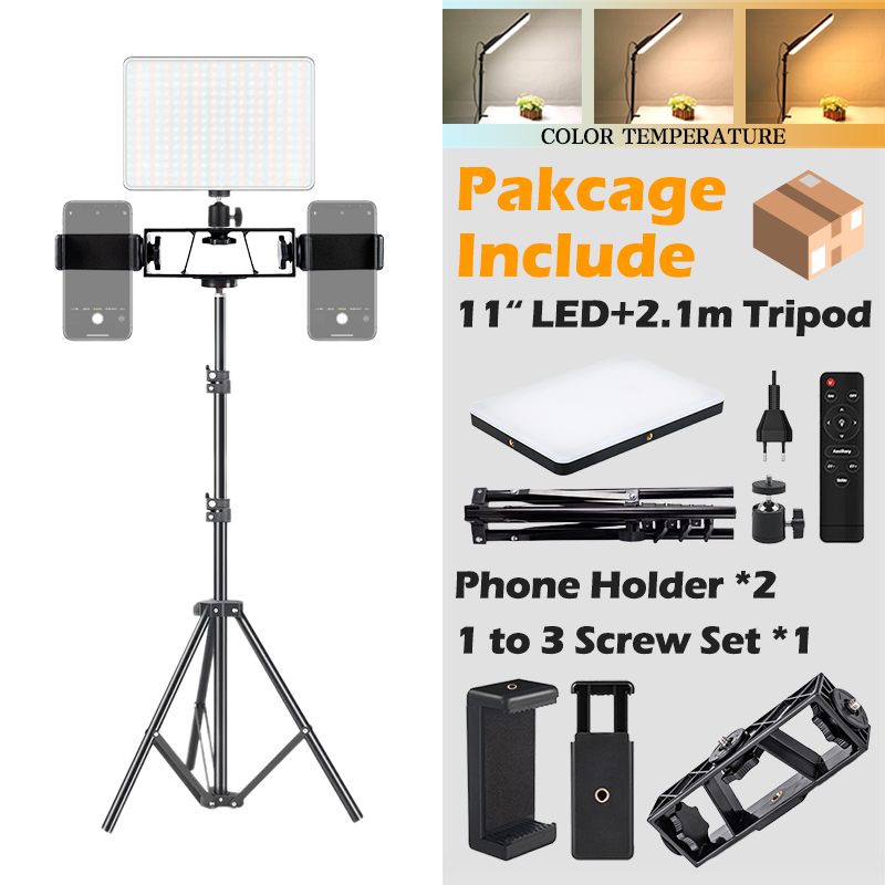 11/19/24 inch LED MakeUp Lighting for Vlogging Photography Light Selfie ...