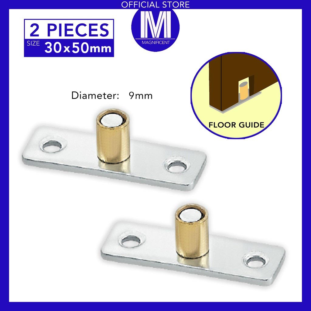Floor Guide with Brass Roller Sliding Door Diameter 10mm (2 pcs ...