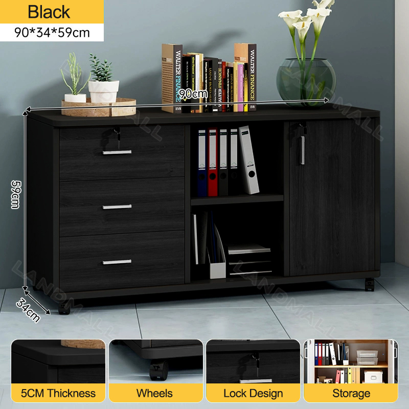 Movable Cabinet 1 Door 3 Drawer Filing Cabinets & Office Stands Storage ...