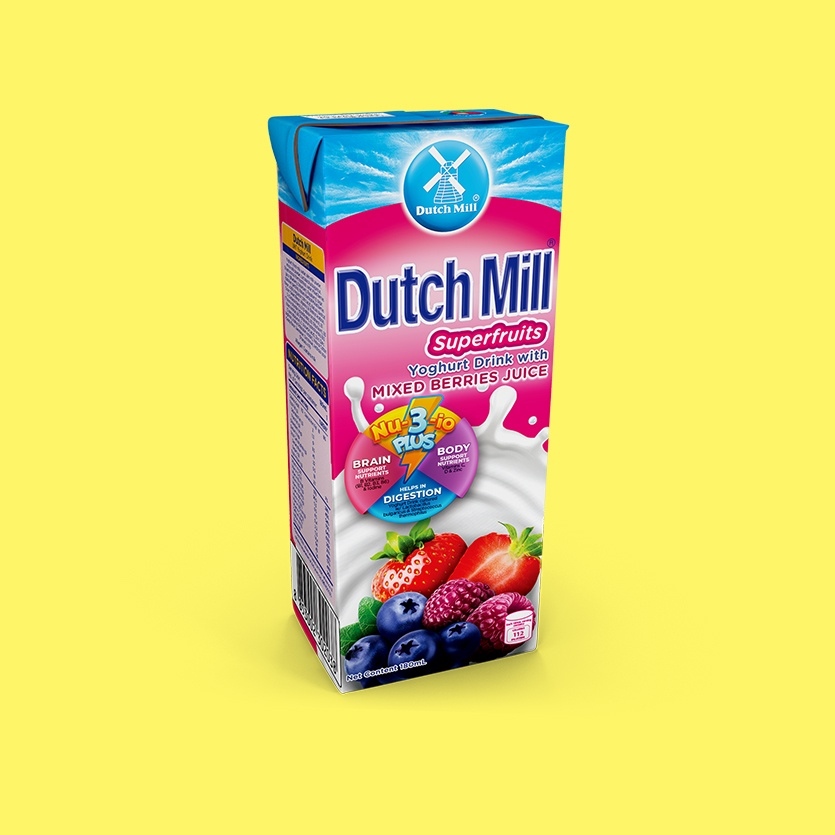 Dutch Mill Yoghurt Drink Superfruits with Mixed Berries Juice 180ml x ...
