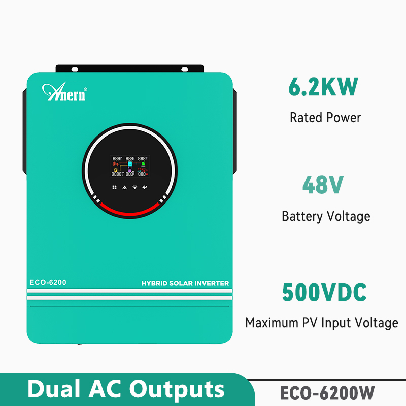 Built-in CT Limiter 3.6KW/6.2KW Hybrid Solar Inverter 24V/48V Off Grid ...