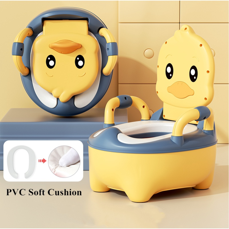 Portable Children Toilet With Backrest and Anti-slip Cute Cartoon ...
