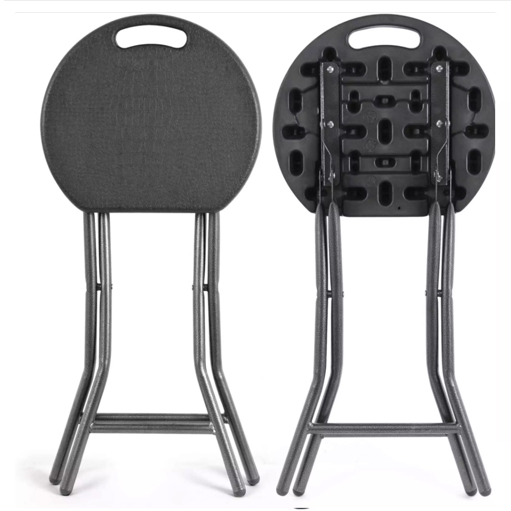 Portable Folding Chair 18.1 inch Fold up Stool Metal and Plastic ...