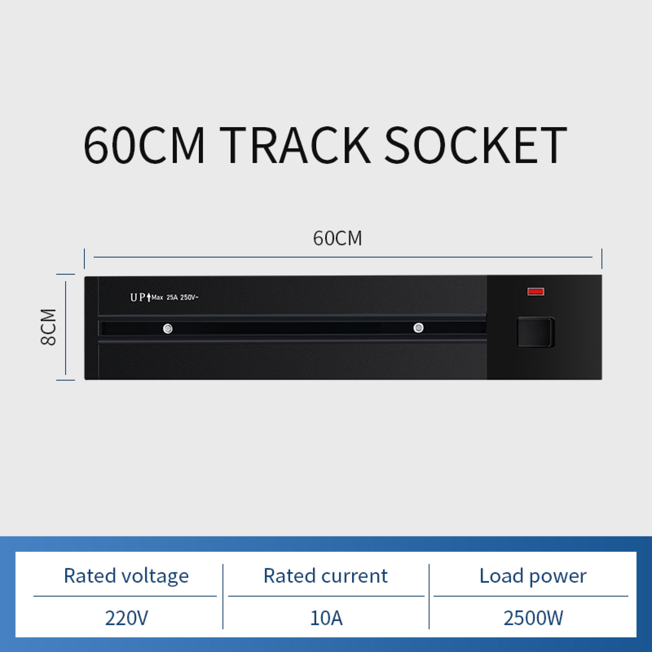 Ready Stock/COD】Movable Power Track Socket 60CM Electric Extension ...