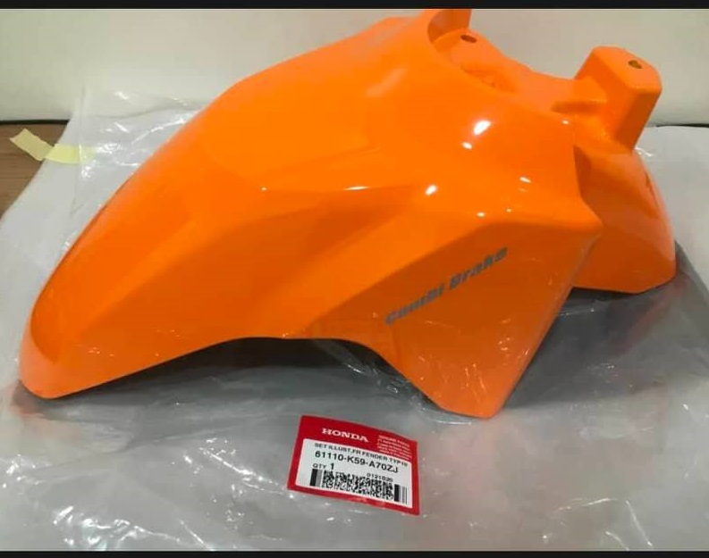 front fender (tapalodo) for Click 125 /150 game changer V2 Gloss Orange ...