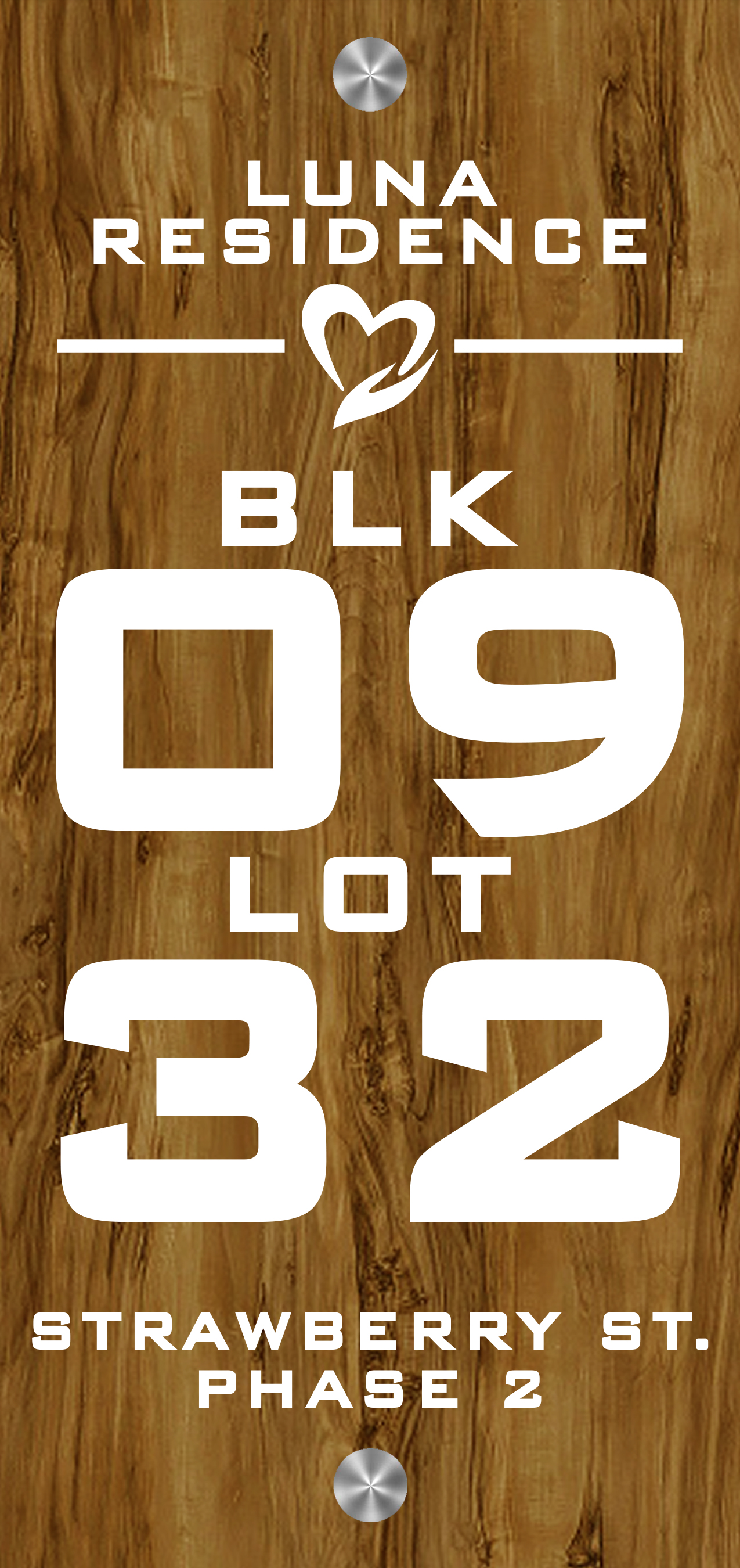 House Address Plate (Wood Effect - Double Plate) ZEE Bros. DigiPrint ...