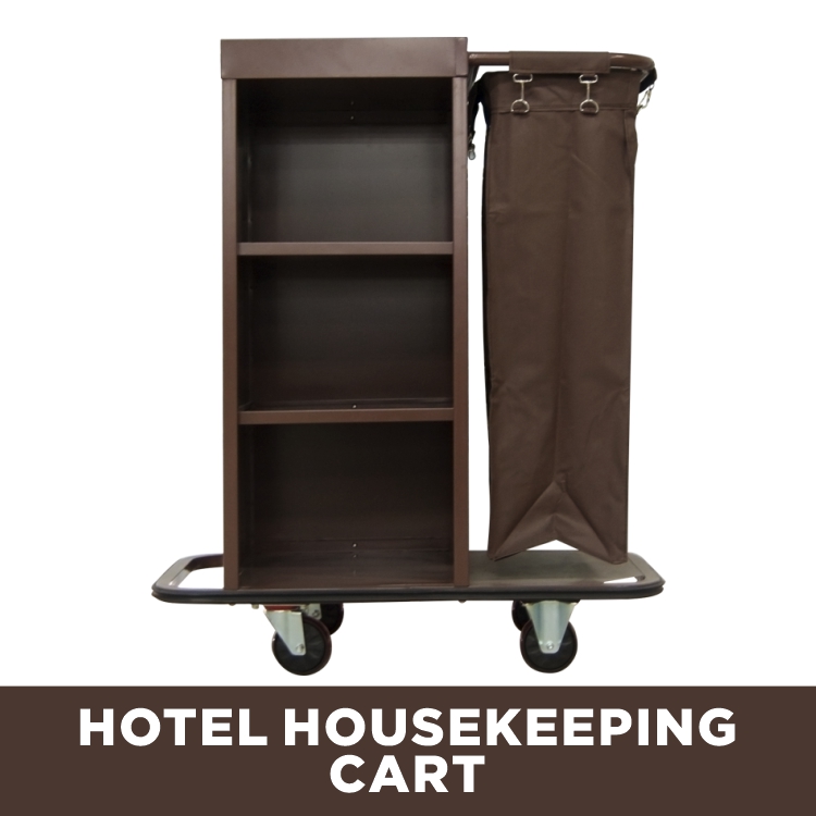 Hotel HOUSEKEEPING TROLLEY (BROWN) Service Trolley Hotel Trolley Hotel ...