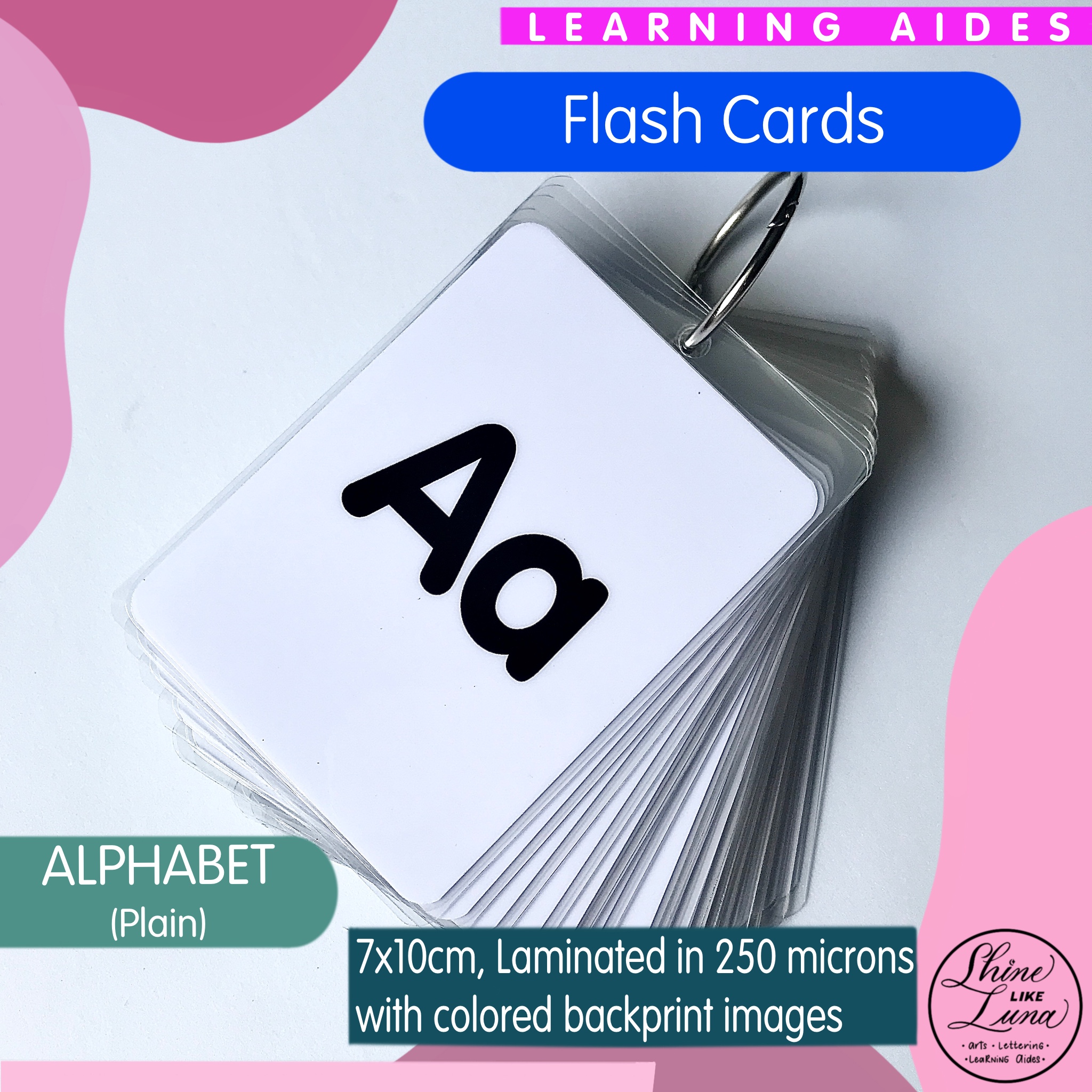 Laminated Educational Flashcards PLAIN - Alphabet & Numbers | 250 ...