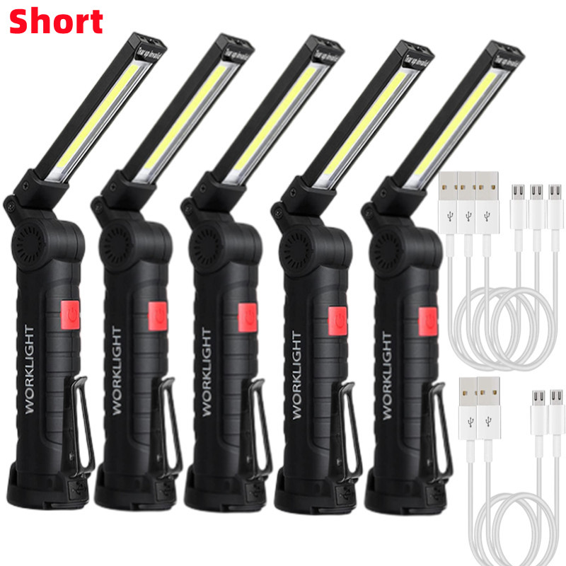5PcsSet Portable LED Work Light Flashlight Rechargeable Magnetic Torch ...