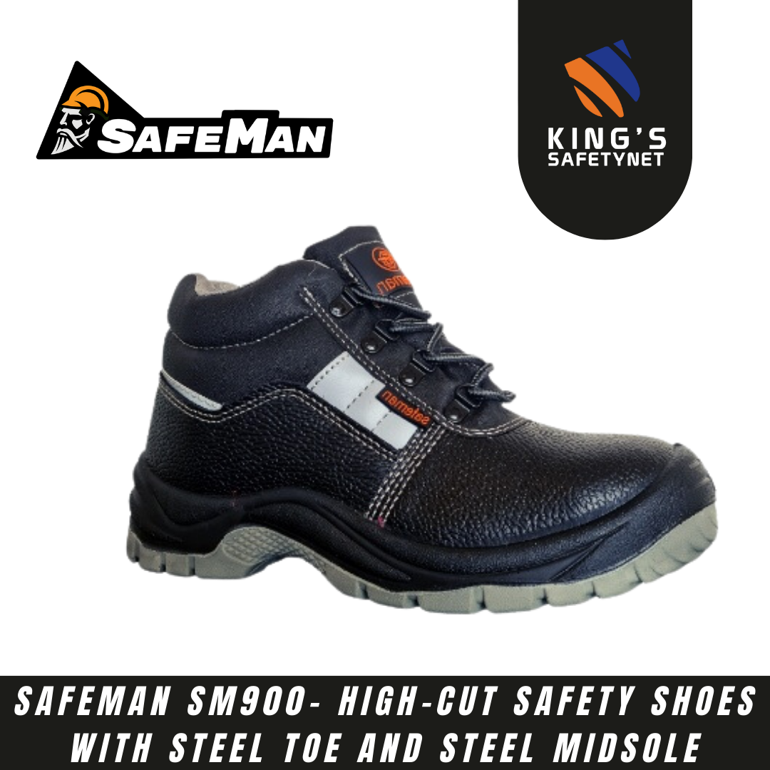 SAFEMAN SM900- High-Cut Safety Shoes with Steel Toe and Steel Midsole ...