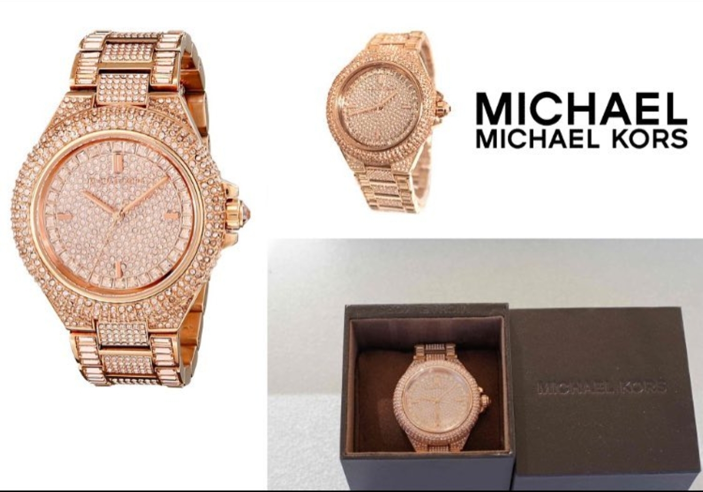 Michael Kors MK5862 Camille Rose Dial Rose Gold-tone Ladies Watch With ...