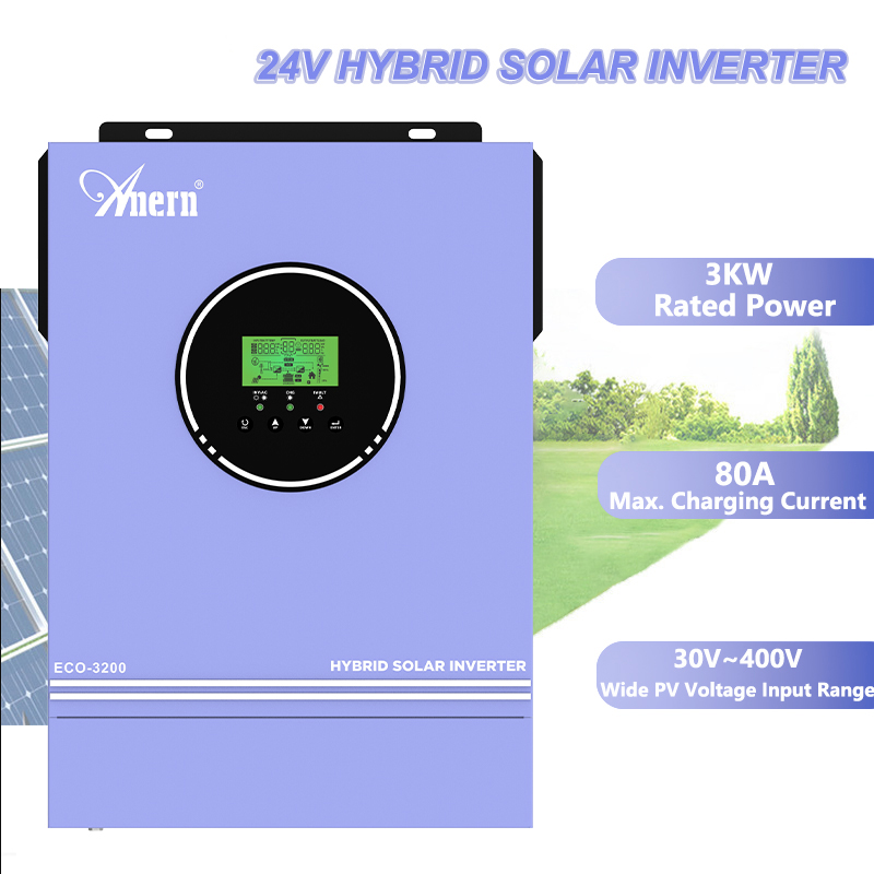 3KW Hybrid Solar Inverter 24V Hybrid Inverter Hybrid Off Grid Inverter ...