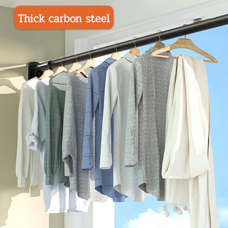 Carbon Steel Adjustable Heavy-duty Pull Clothe Rod Extension Rod ...