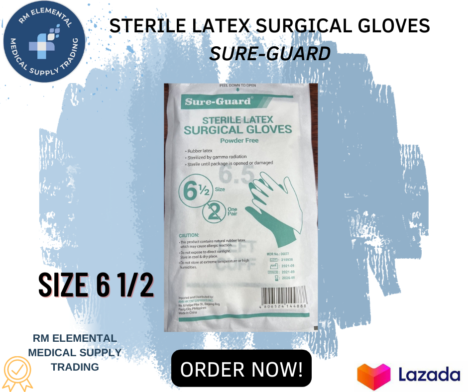 STERILE LATEX GLOVES SURE-GUARD per piece | Lazada PH