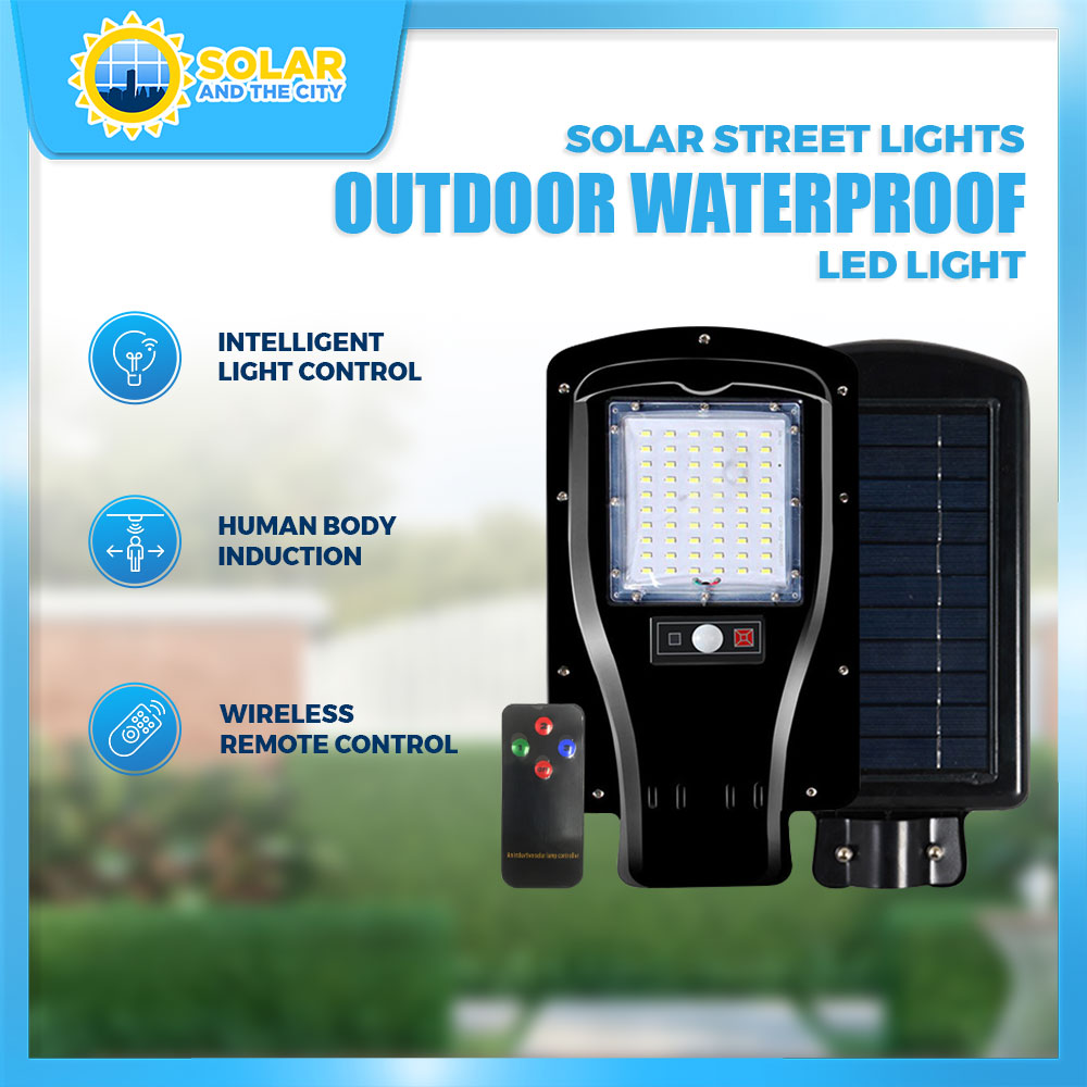 S&C 30Watts LED Waterproof Solar Streetlight with Remote Control IP65 ...
