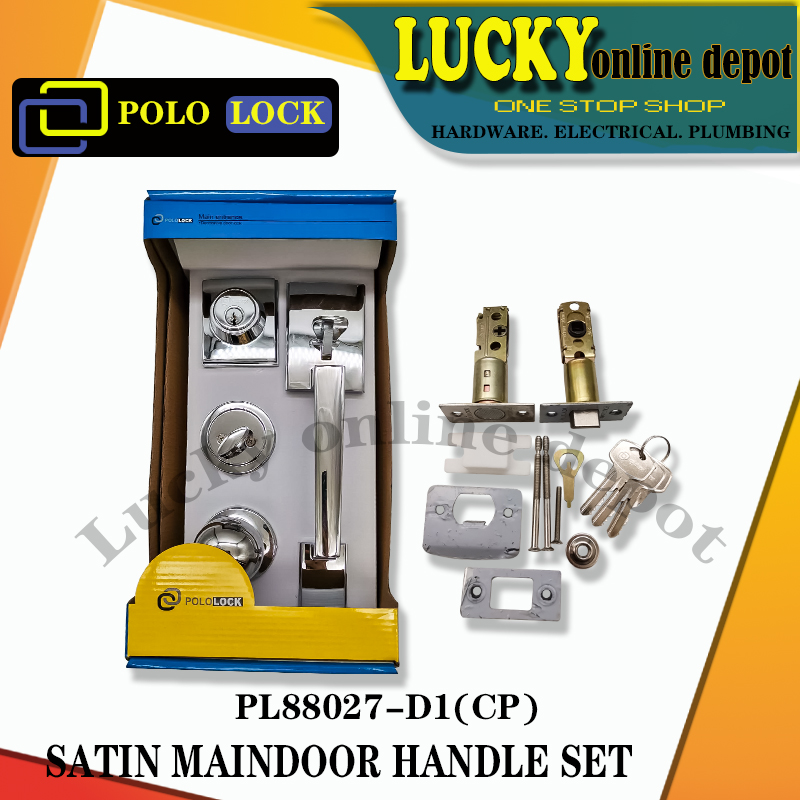 POLOLOCK MAIN DOOR HANDLE SET WITH CYLINDER & DEADBOLT PL88027-D1 ...