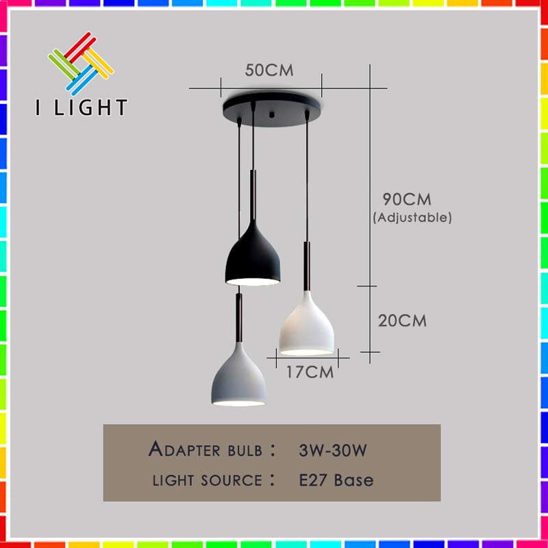 Led Modern Hanging Light For Dining Drop Light E27 Ceiling Nordic ...