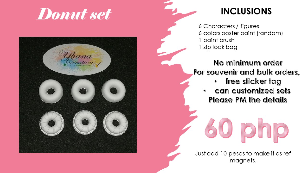 Donut Set Theme - DIY Plaster Paint Kit/Set ( Souvenir / Giveaways ...